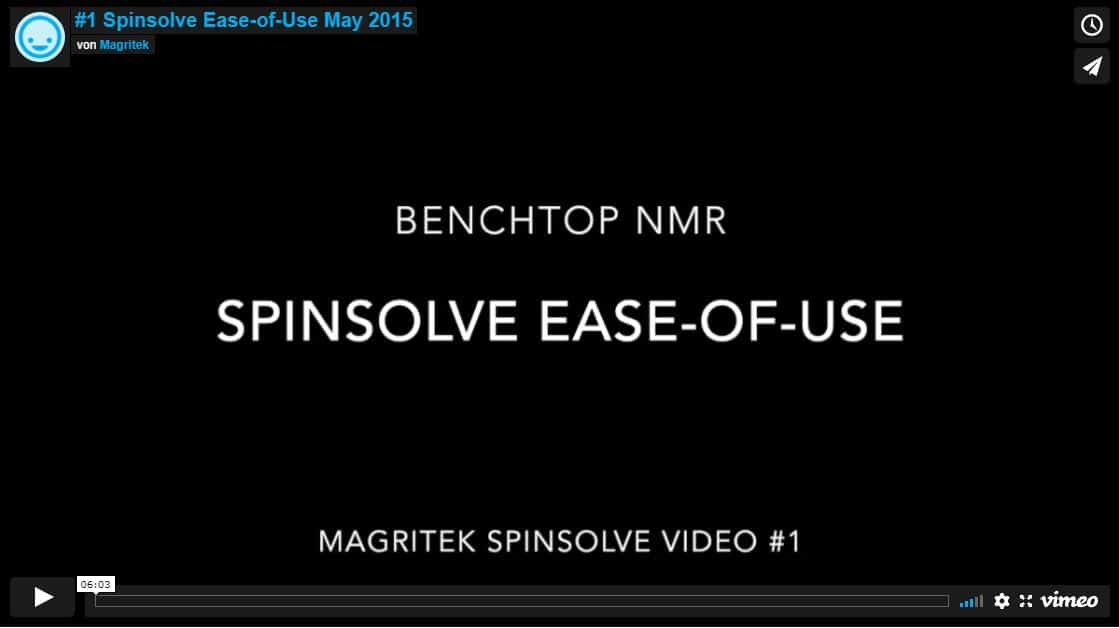 Spinsolve Video #1: Ease-of-Use - Magritek